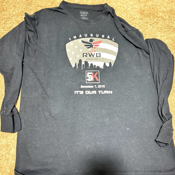 Shirts | Team Rwb Navy 5k Long Sleeve Large | Poshmark